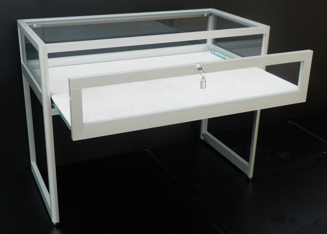 Vitrine table avec tiroir - TAVT100 – Sarazino Vitrines